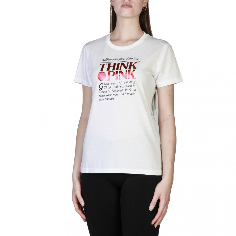 Think Pink T-Shirt Logo Donna Bianco 18SA5200475,100 - Acquista online ...